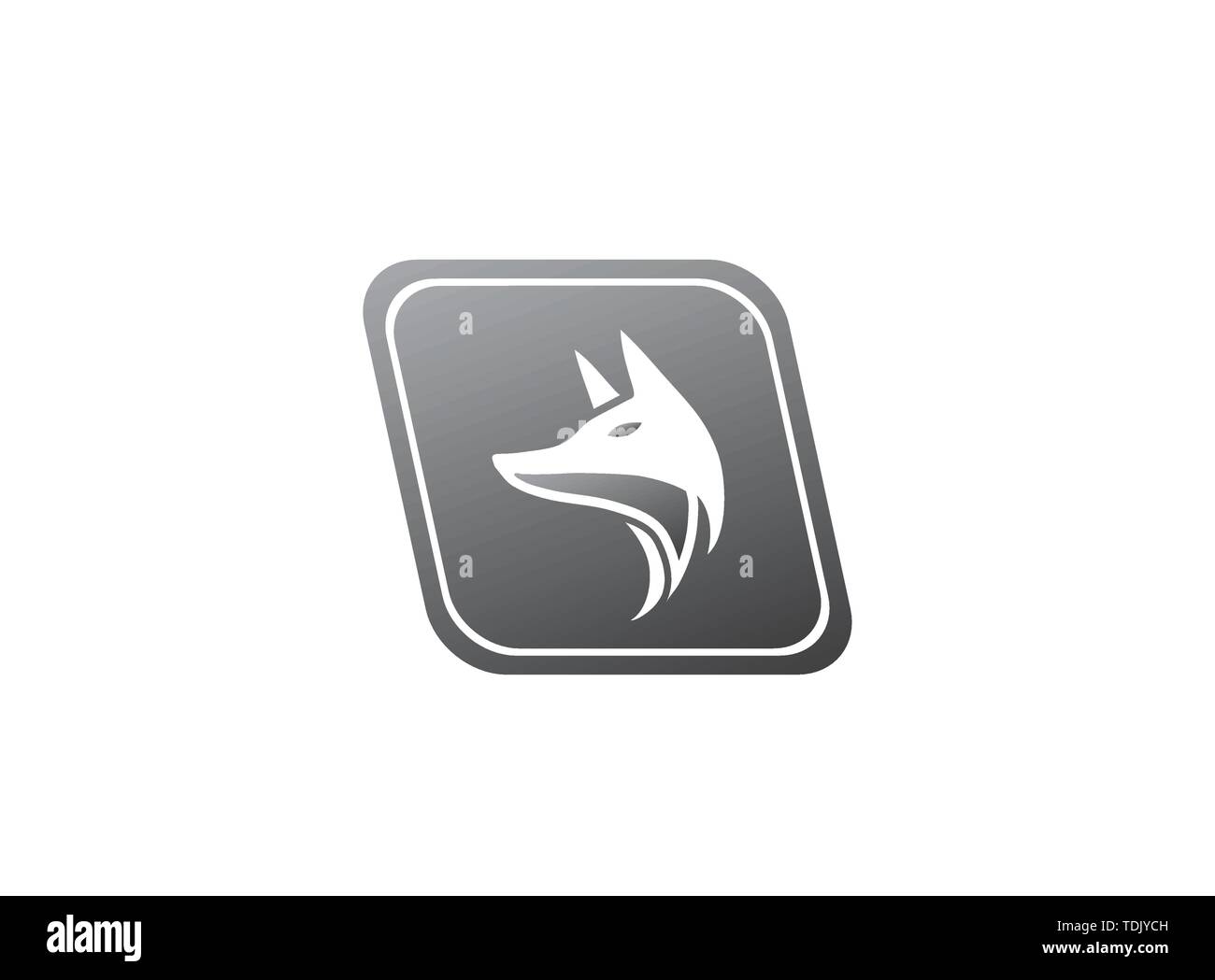Fox head for logo design illustration in the shape icon Stock Vector ...