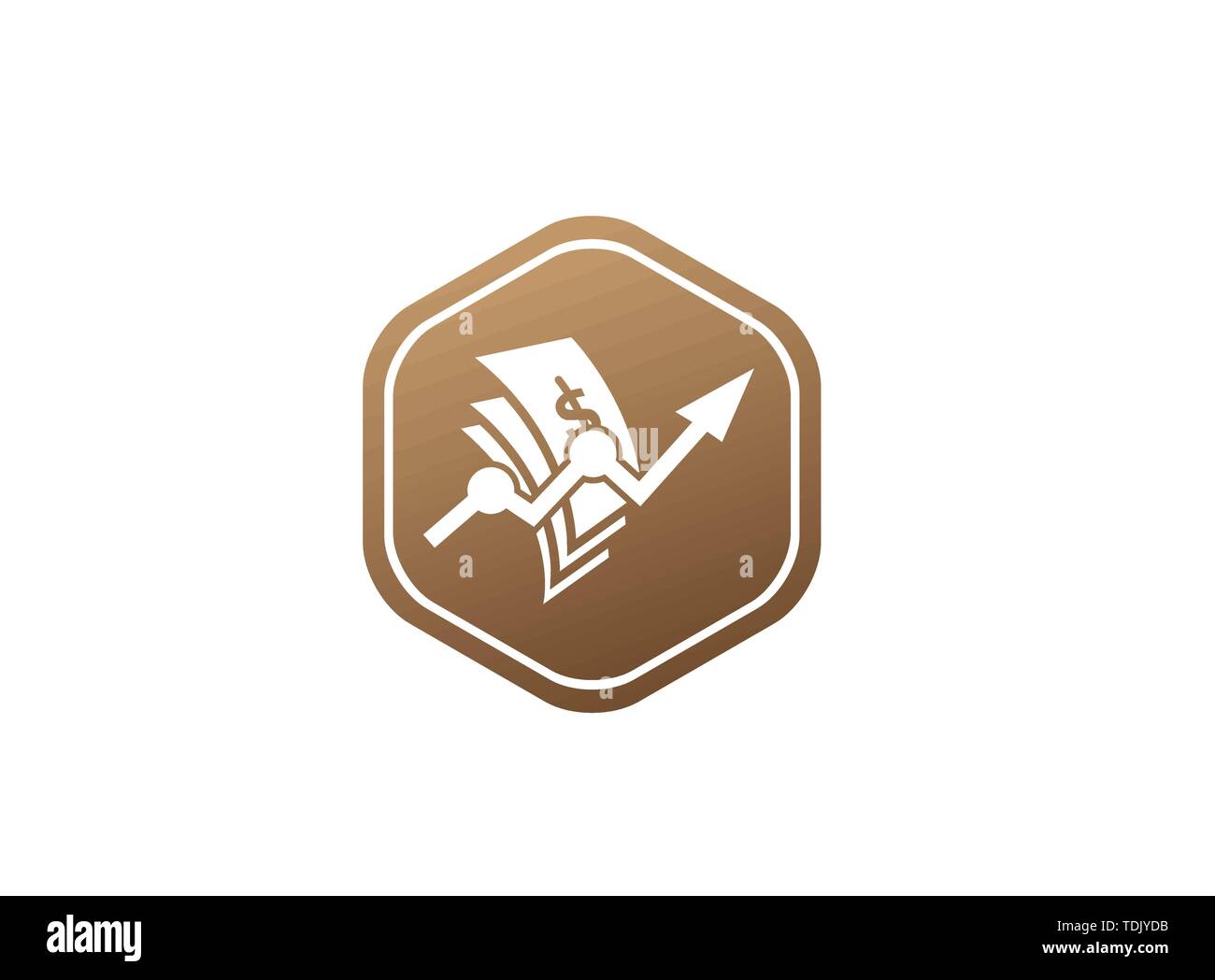 Money Arrow Chart Finance for logo design illustration in the shape ...