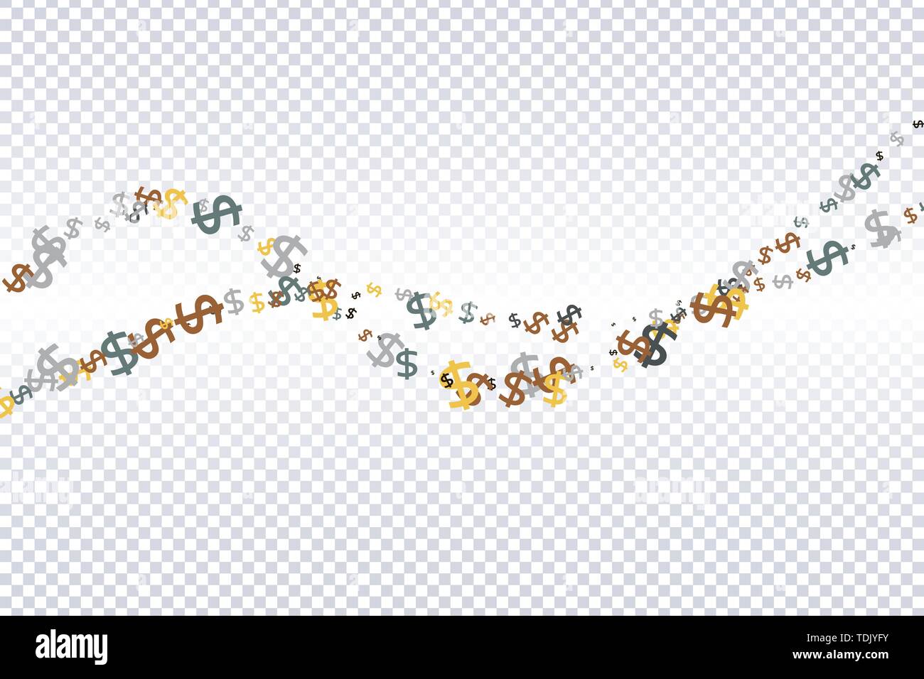 Pattern of the symbols of dollar currency. Vector background with signs ...