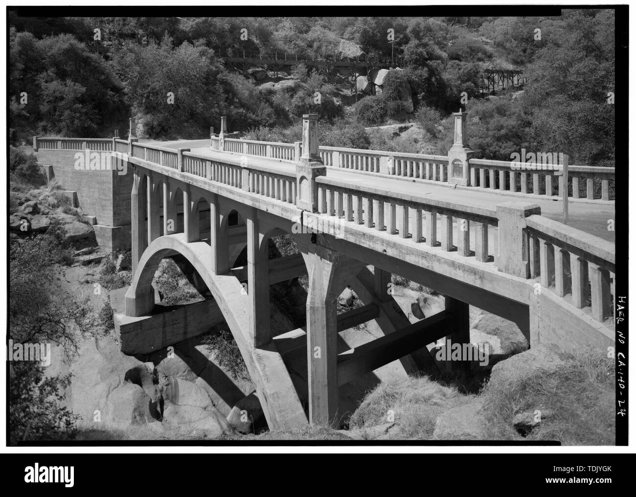 OAK GROVE BRIDGE ON MINERAL KING ROAD, THREE-QUARTER VIEW, FACING WEST ...