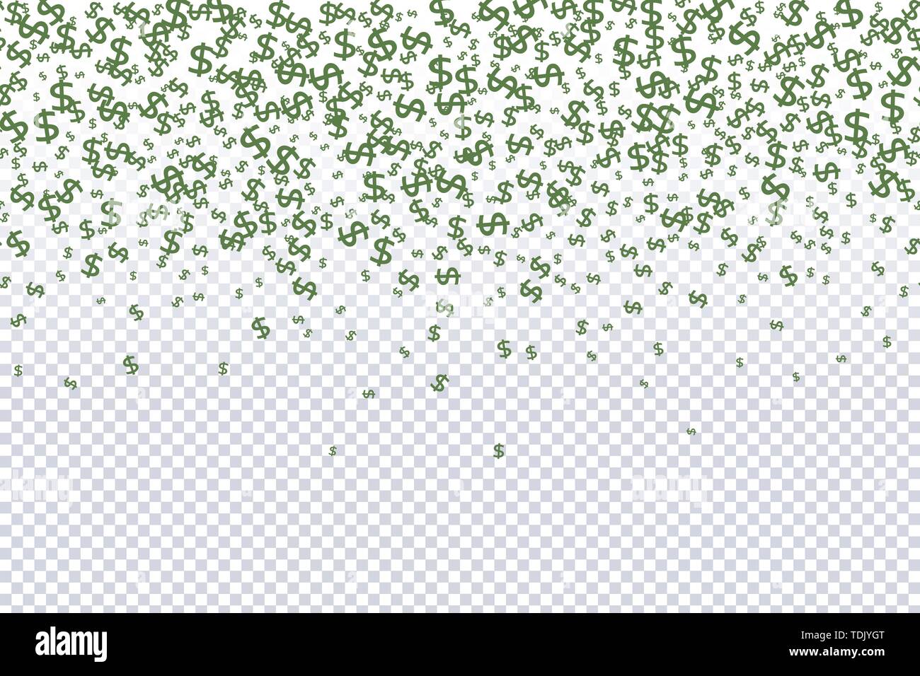 Seamless Pattern of the symbols of dollar currency. Green vector ...