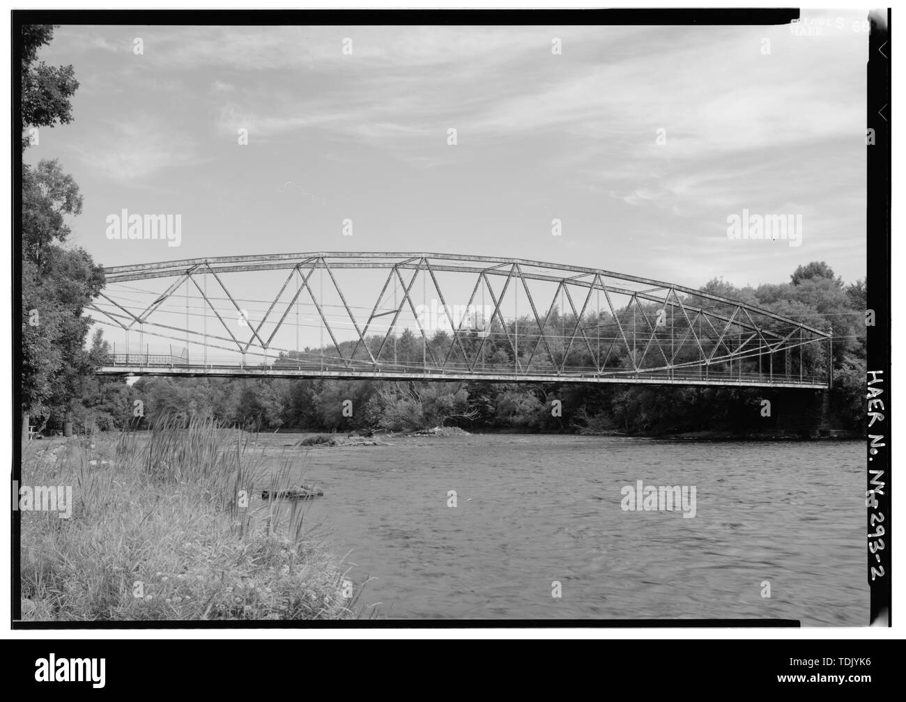 OBLIQUE ELEVATION, LOOKING NORTHEAST. - Grant Road Bridge, Spanning ...