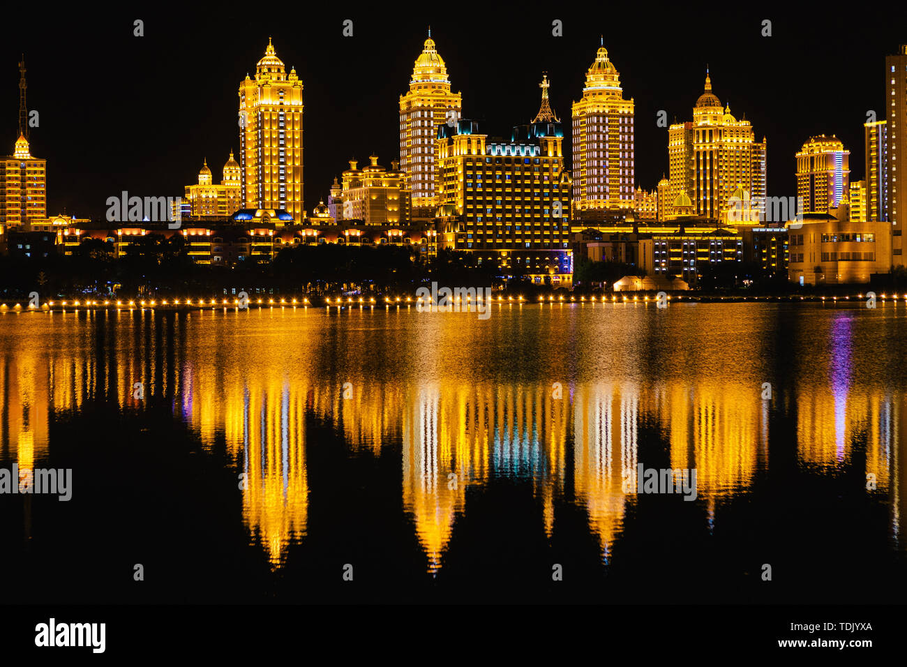 Night view of the city in Manchuria Stock Photo - Alamy