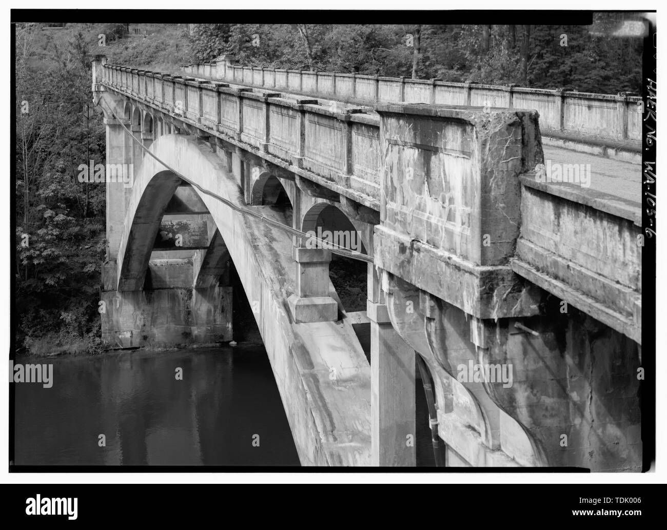 OBLIQUE PERSPECTIVE SHOWING CONCRETE RAILING TREATMENT BOTH INSIDE AND ...