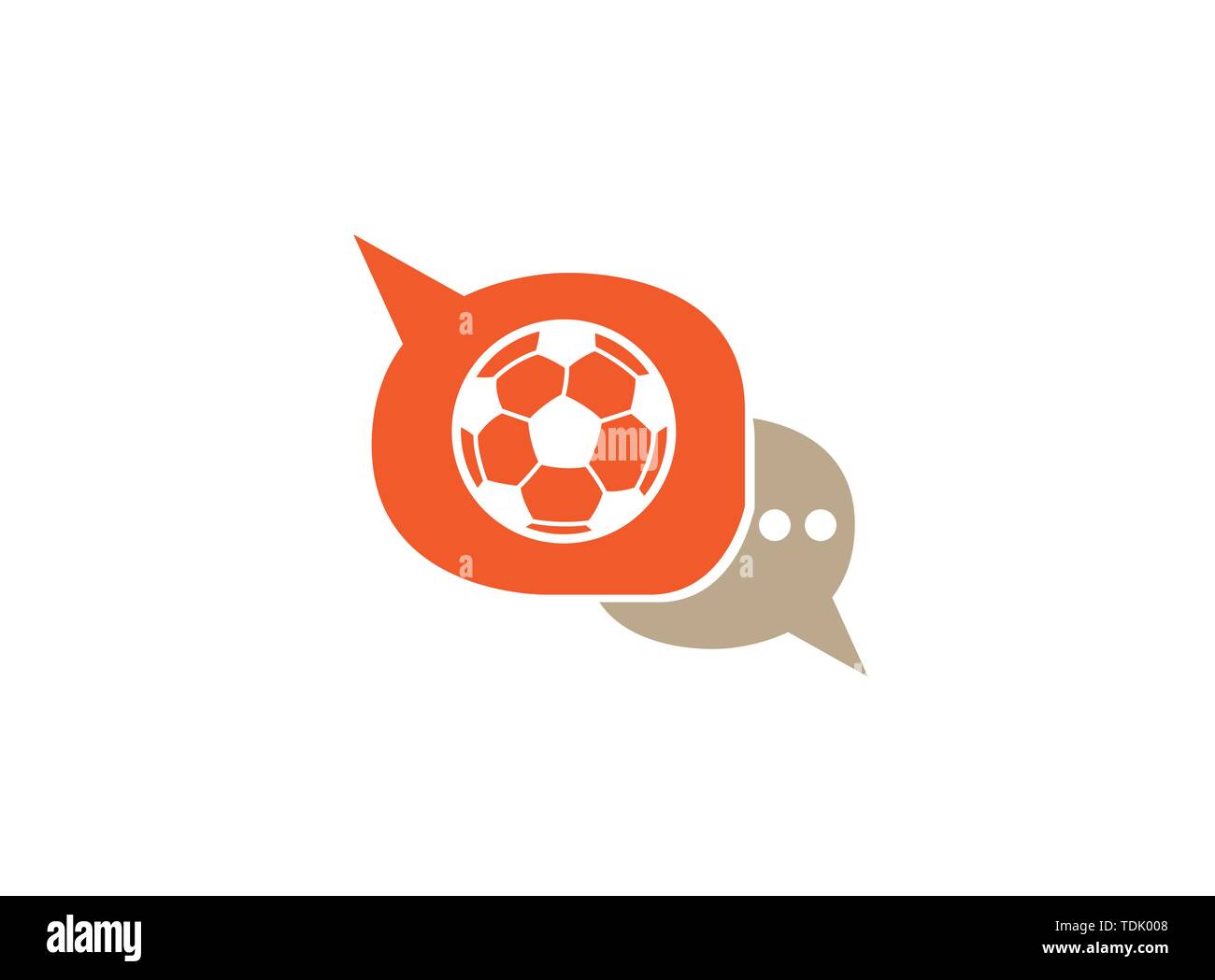 Football for logo design illustration in a chat icon Stock Vector Image ...