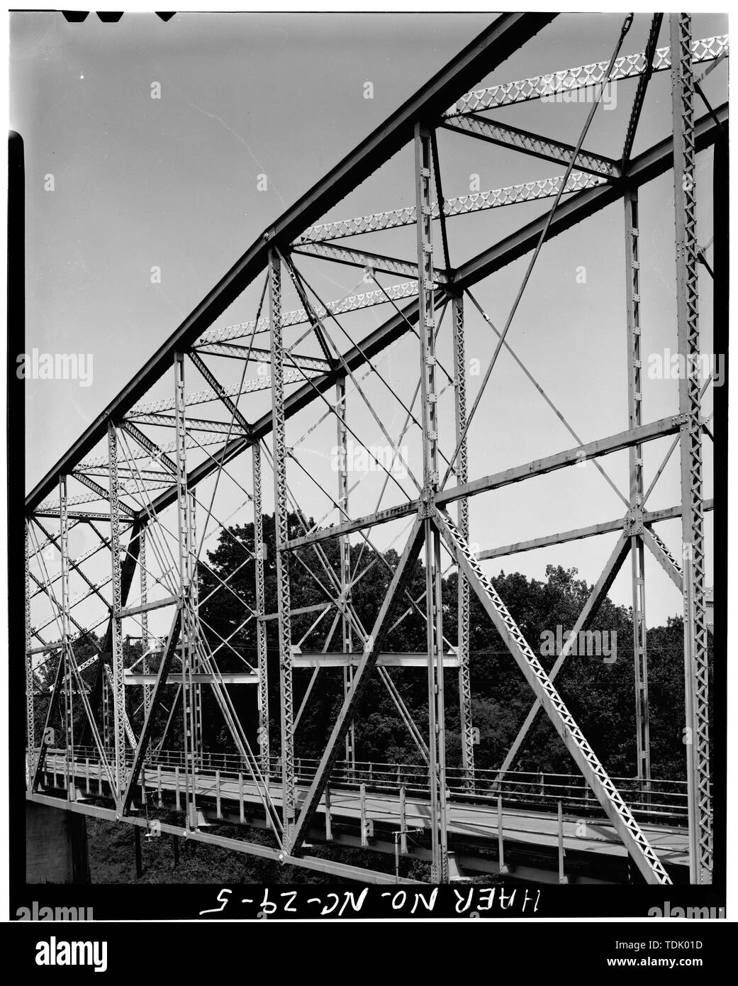 OBLIQUE SIDE VIEW OF TRUSSES - McGirt's Bridge, Spanning Cape Fear ...