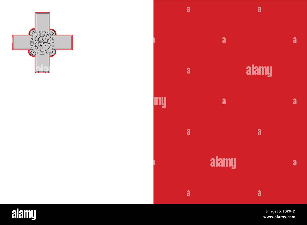 Malta flag vector. original and simple Malta flag isolated in official ...