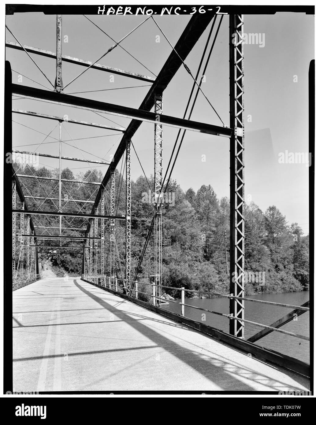 OBLIQUE VIEW OF BRIDGE SHOWING EASTERN SIDE - North Carolina Route 1852 ...