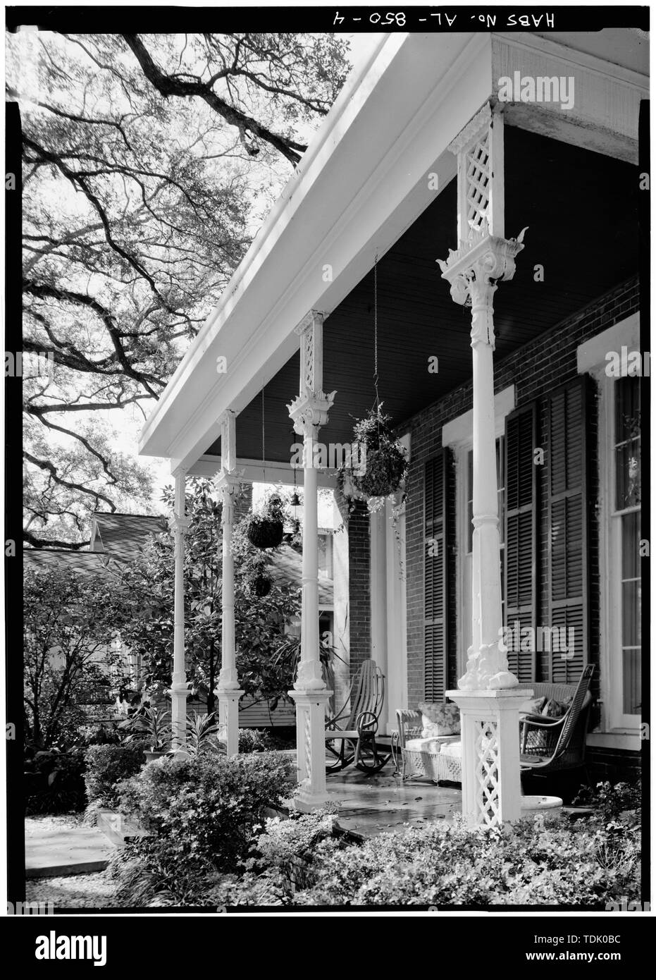 Front porch exterior house Black and White Stock Photos & Images - Alamy