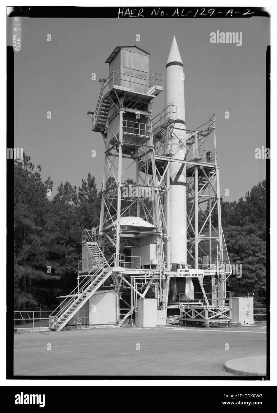 OBLIQUE VIEW OF REDSTONE ROCKET TEST STAND LOOKING NORTHWEST ...
