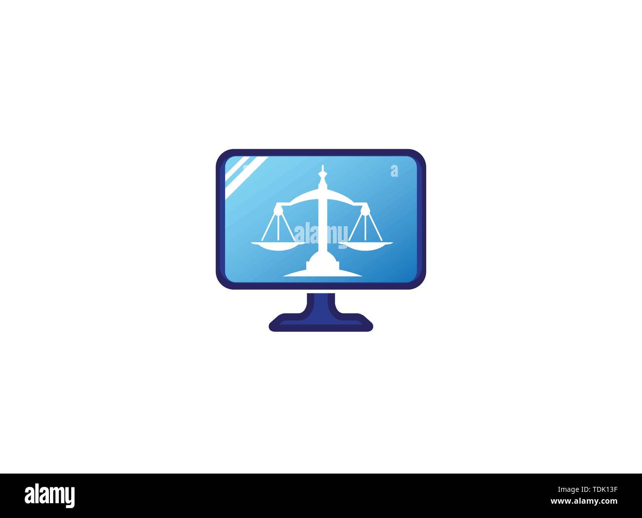Balance symbol scales logo design illustration, law symbol in a screen ... Balance symbol scales logo design illustration, law symbol in a screen ...