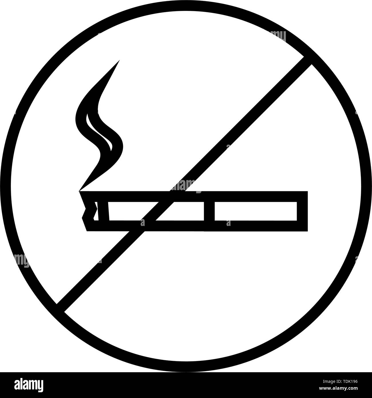 No Smoking Icon Vector Stock Vector Image & Art - Alamy