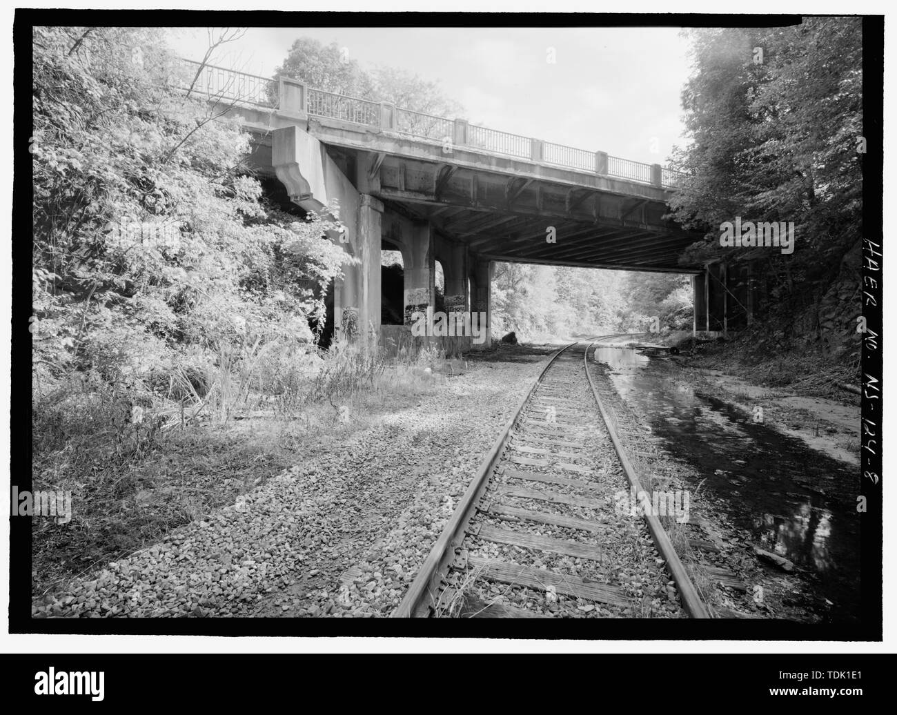 OBLIQUE VIEW OF WEST ELEVATION. LOOKING EAST. - Route 31 Bridge, New ...