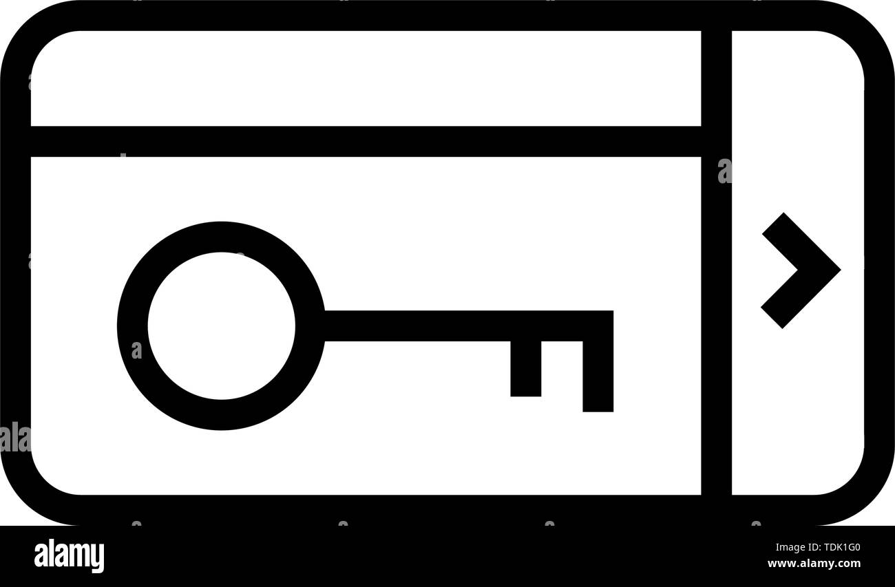 Keycard Icon Vector Stock Vector Image & Art - Alamy