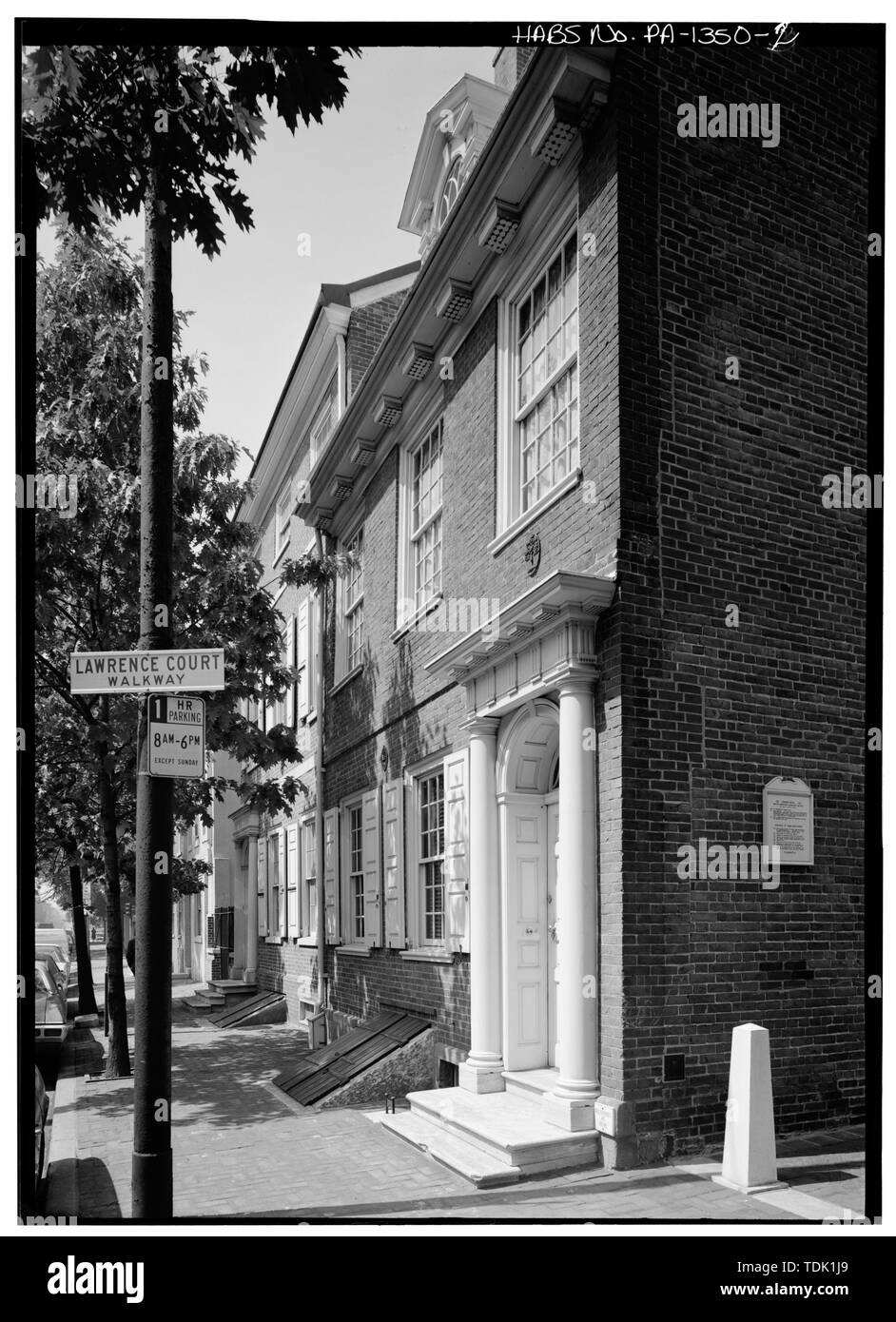 OBLIQUE VIEW, EAST (FRONT) ELEVATION - Thomas Nevel House, 338 South ...