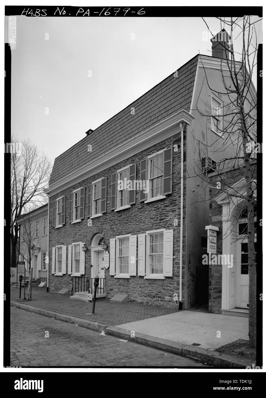 OBLIQUE VIEW, FROM NORTHEAST - Bringhurst House, 5448 Germantown Avenue ...
