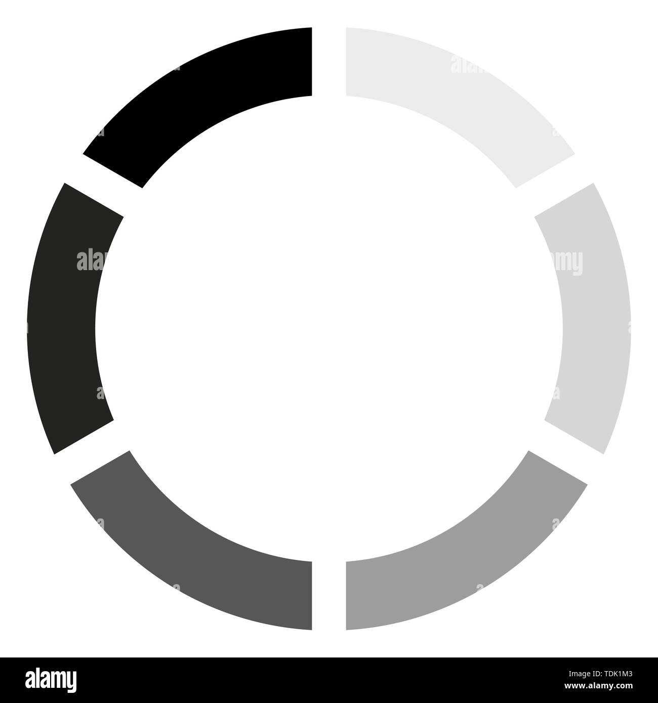 Circular loading sign, isolated on white background, illustration Stock ...