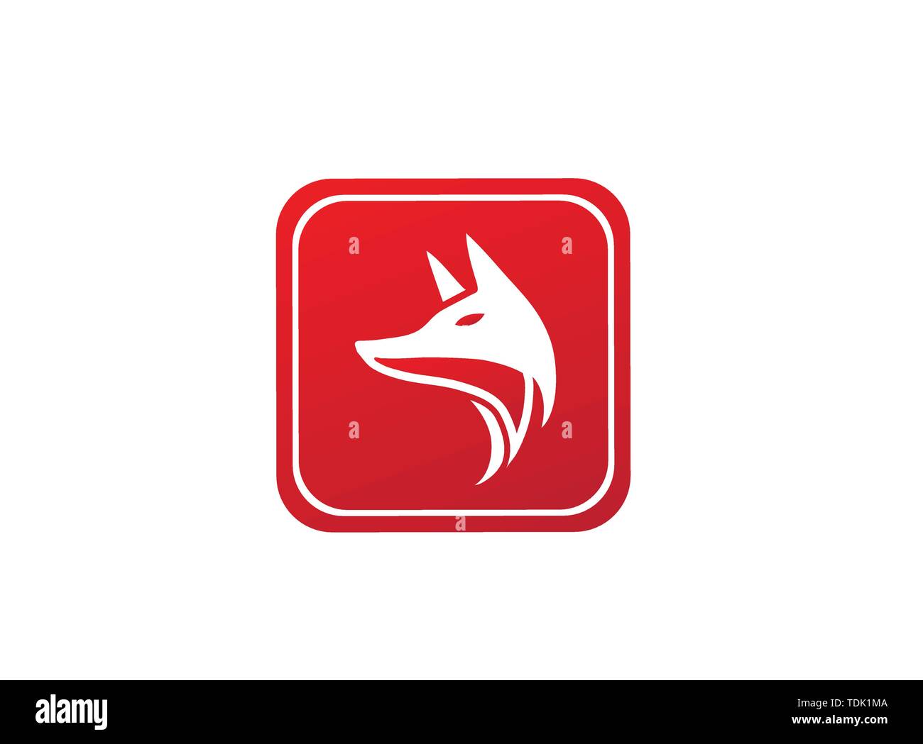 Fox head for logo design illustration in the shape icon Stock Vector ...