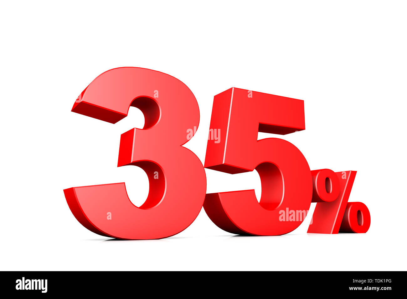 3d illustration business number 35 percent Stock Photo - Alamy