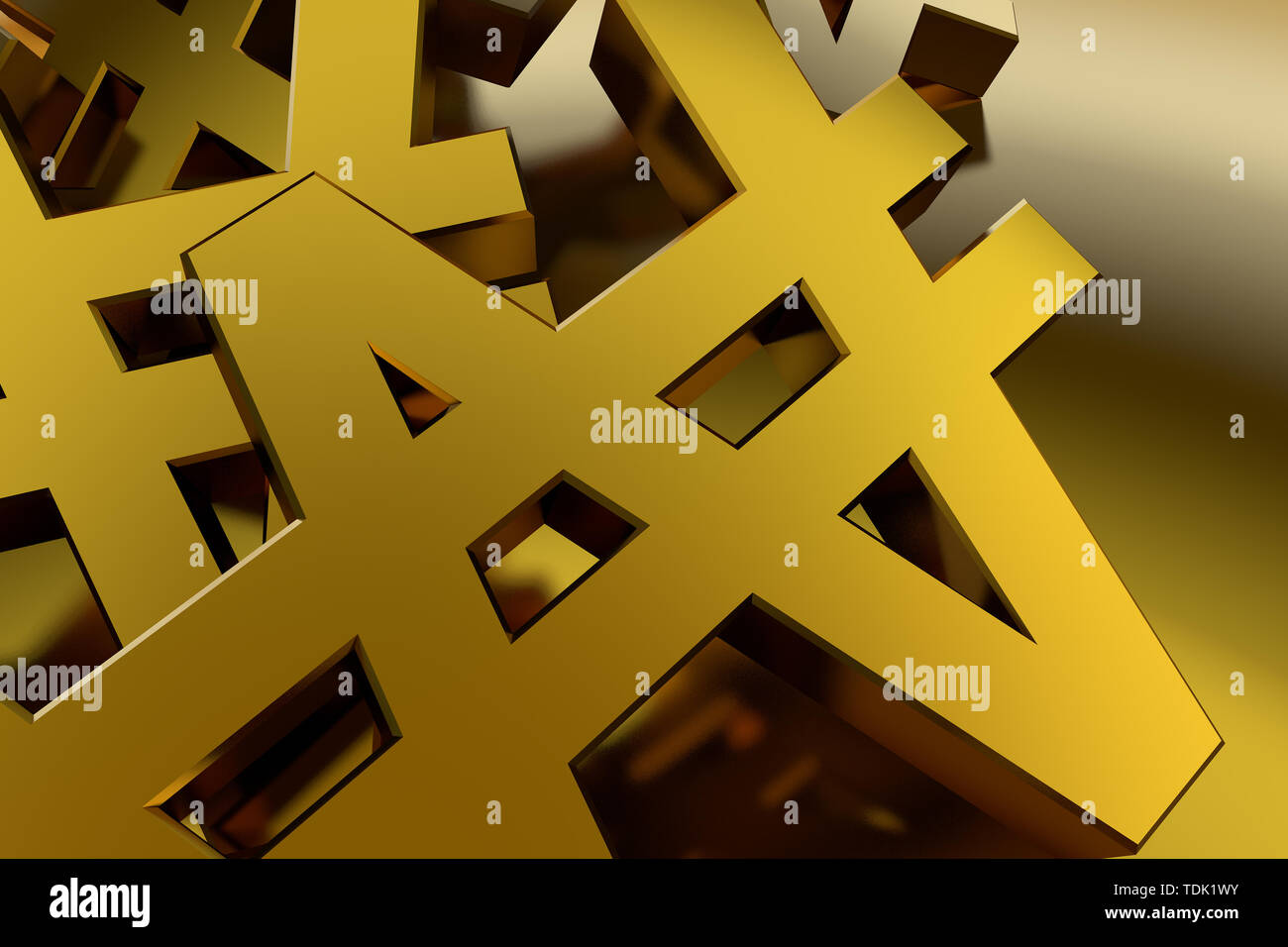3d illustration currency sign of W Stock Photo - Alamy