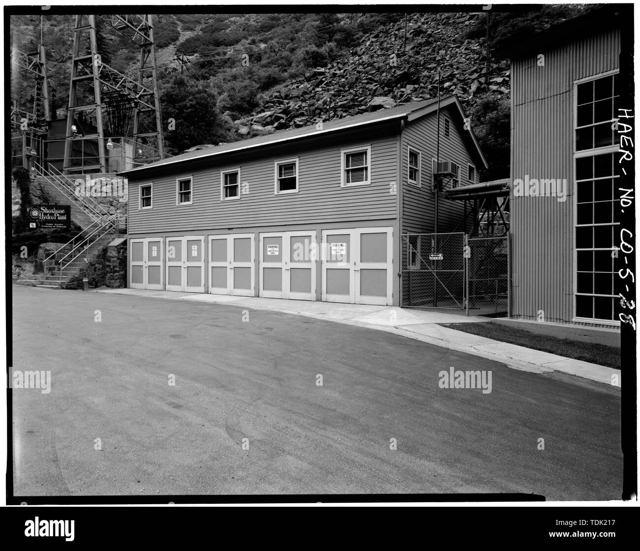 OFFICE BUILDING WITH GARAGE BELOW, SOUTH AND EAST ELEVATIONS, 115 KV ...