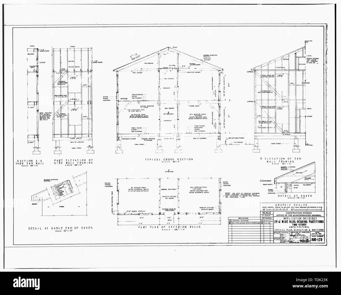 OFFICE OF THE QUARTERMASTER GENERAL; CONSTRUCTION DIVISION; PLAN NUMBER ...