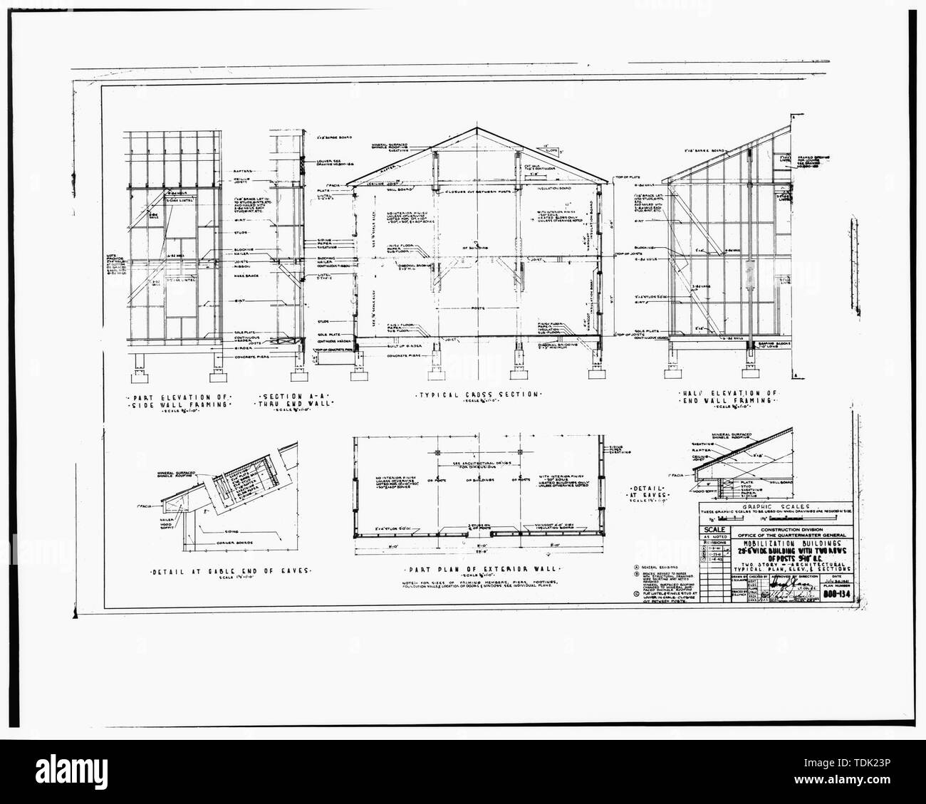 OFFICE OF THE QUARTERMASTER GENERAL; CONSTRUCTION DIVISION; PLAN NUMBER ...