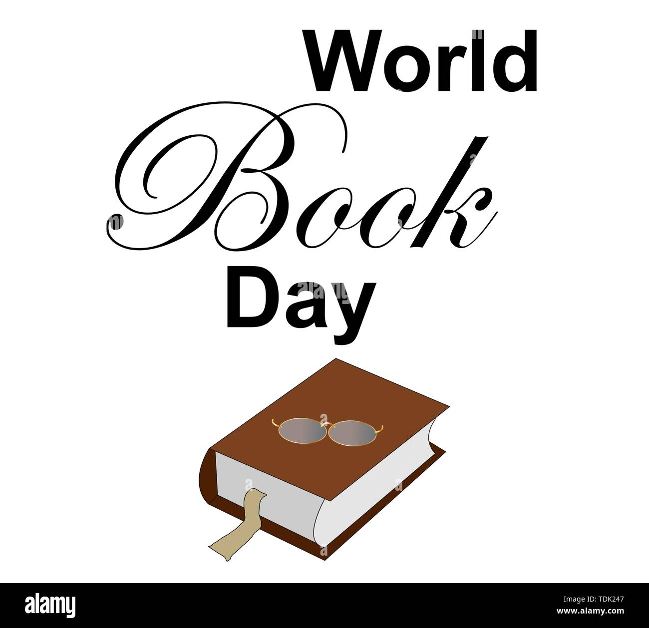 illustration of stylish text for World Book Day Stock Vector Image ...