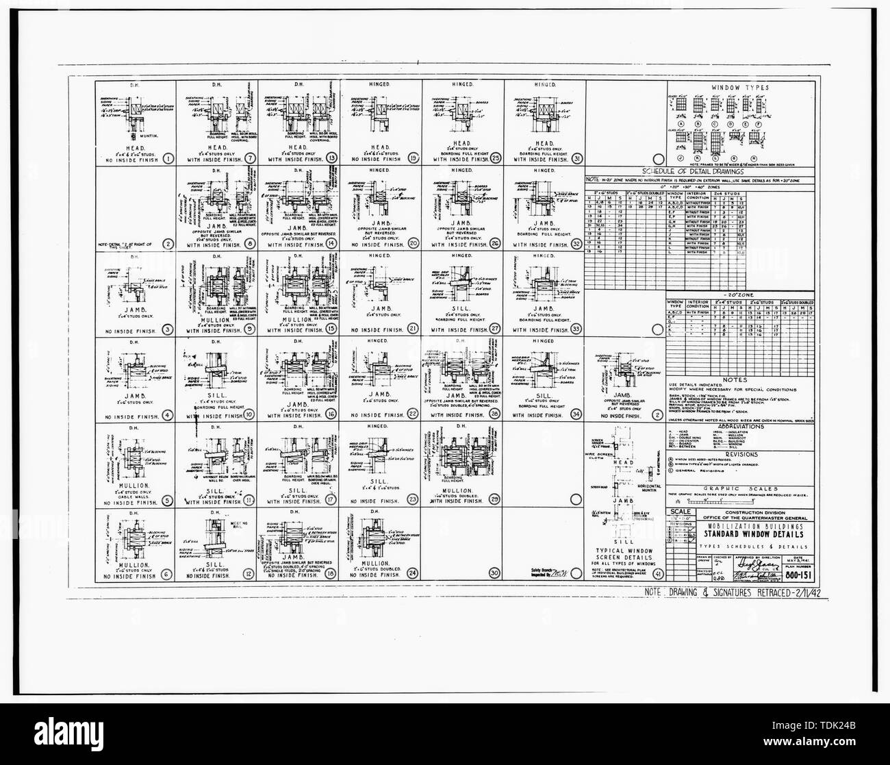 OFFICE OF THE QUARTERMASTER GENERAL; CONSTRUCTION DIVISION; PLAN NUMBER ...