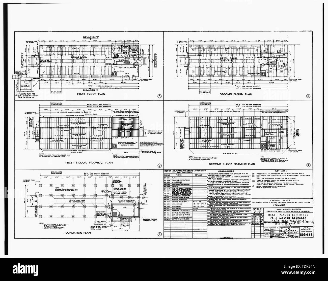 OFFICE OF THE QUARTERMASTER GENERAL; CONSTRUCTION DIVISION; PLAN NUMBER ...