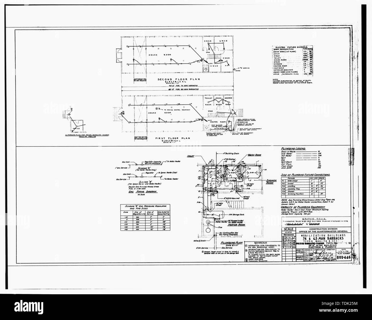 OFFICE OF THE QUARTERMASTER GENERAL; CONSTRUCTION DIVISION; PLAN NUMBER ...