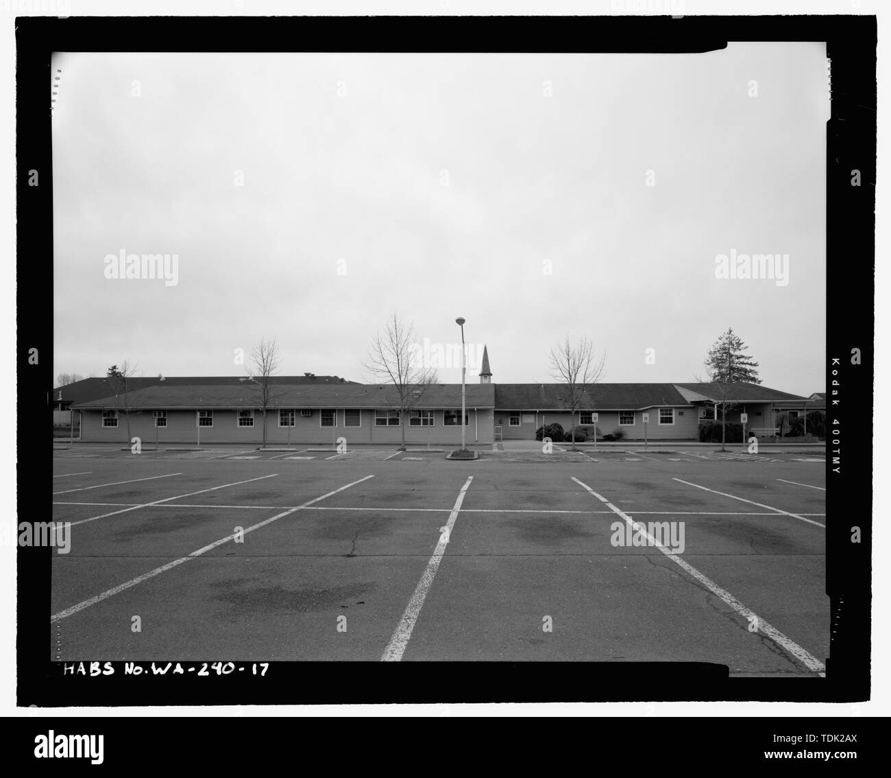 OFFICERS QUARTERS AND MESS (A8), NORTH (FRONT) ELEVATION, LOOKING SOUTH ...