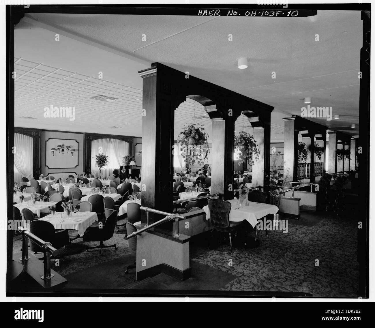 OFFICERS' CLUB INTERIOR, FIRST FLOOR, DINING ROOM, NORTH VIEW. - Wright ...
