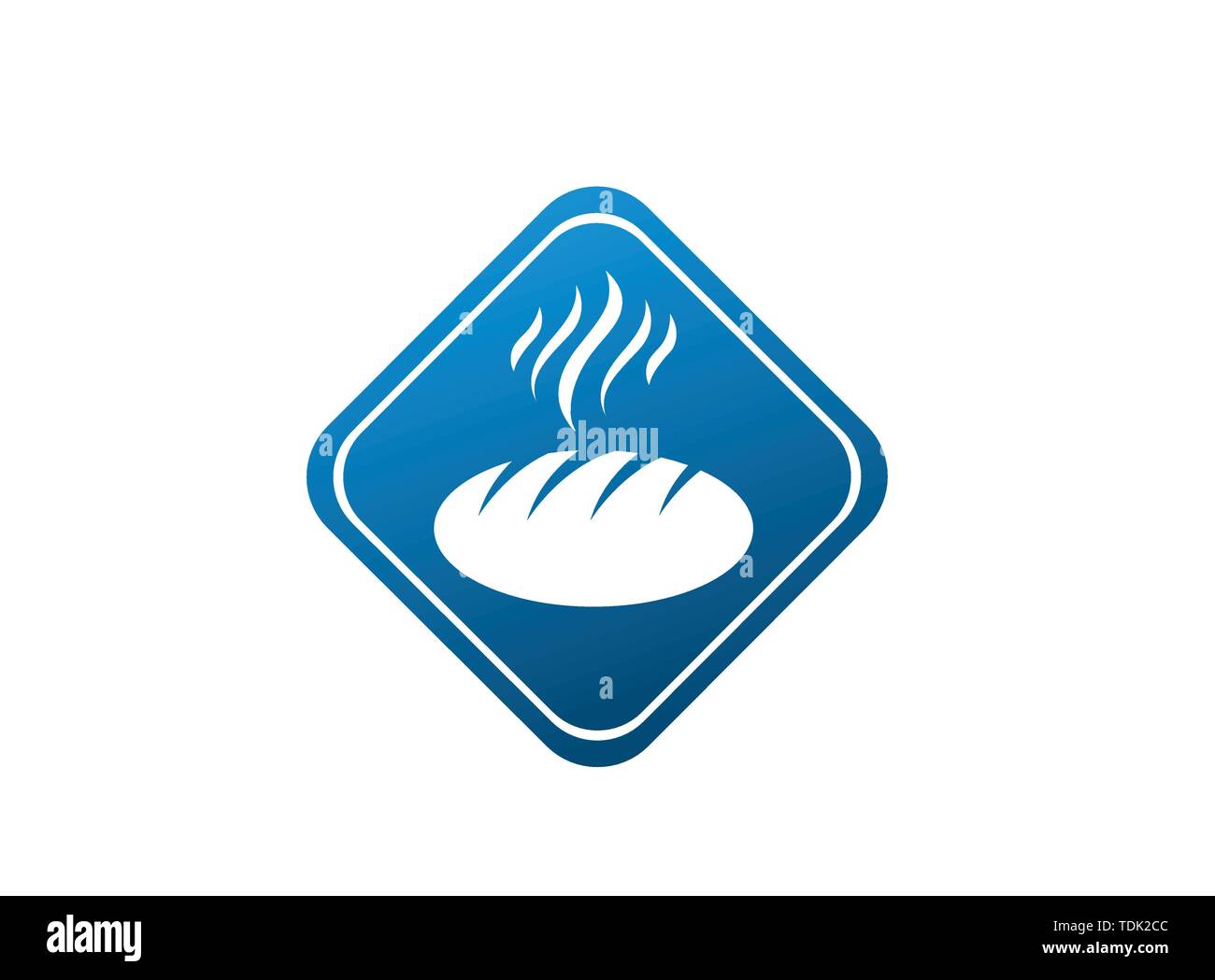 Creative hot Bread in the shape for logo design illustration Stock ...