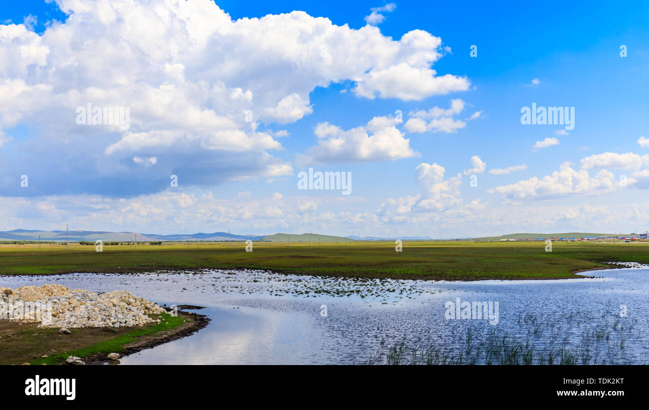 Summer in Hulunbuir Prairie, Inner Mongolia Stock Photo - Alamy