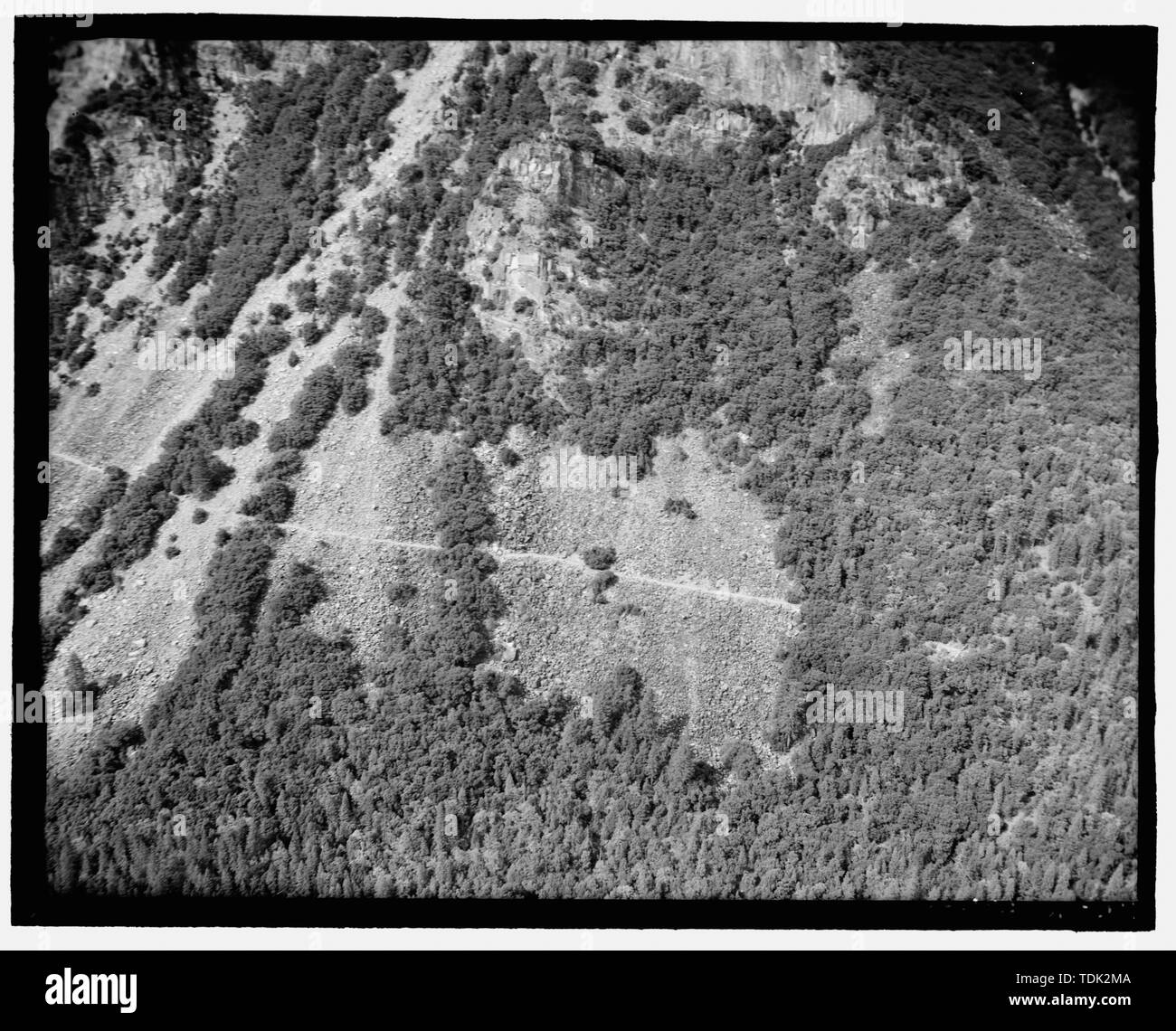 OLD BIG OAK FLAT ROAD IN TALUS SLOPE. - Yosemite National Park Roads ...