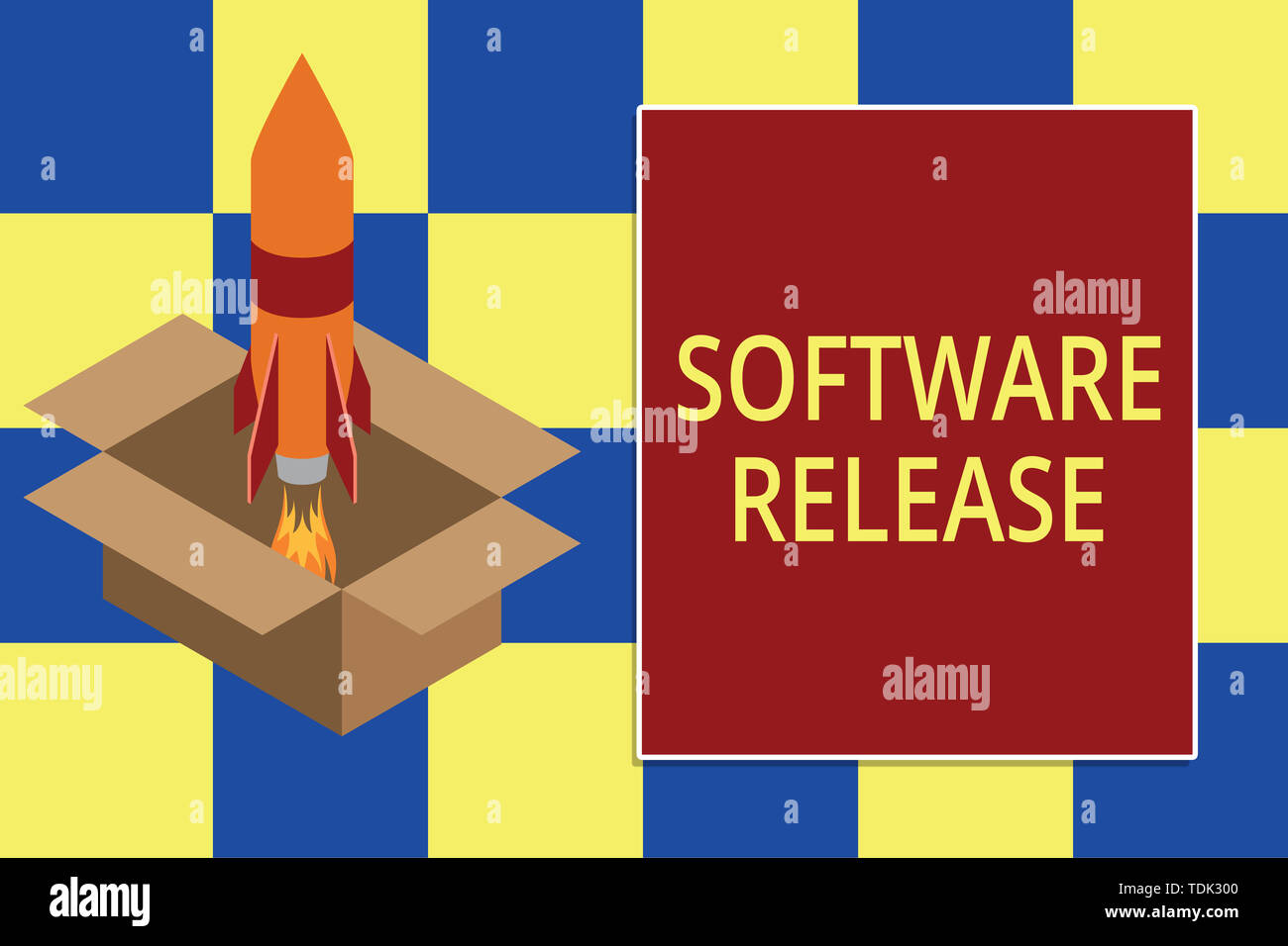 Text sign showing Software Release. Business photo text sum of stages ...