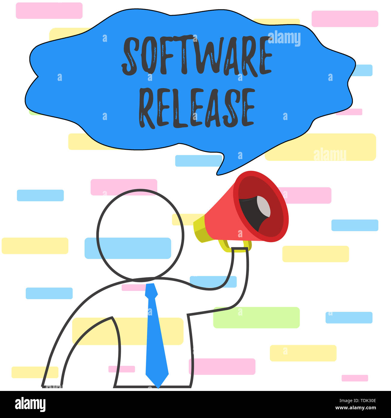 Writing note showing Software Release. Business concept for sum of ...