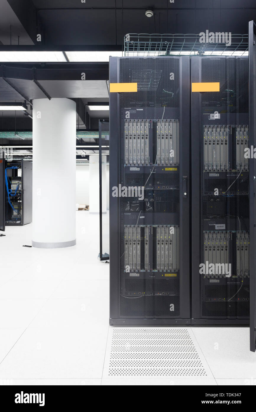 Telecommunication server in data center Stock Photo - Alamy