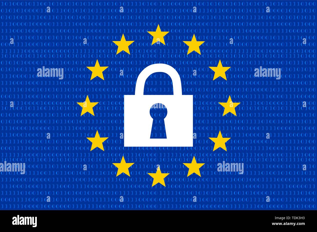 Gdpr concept, data protection, lock locked password Stock Vector Image ...