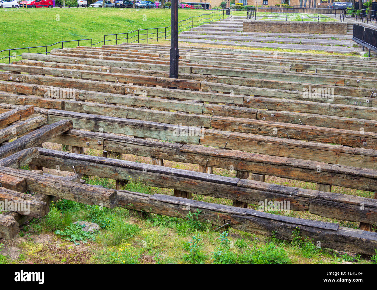 SS Great Eastern ship's launch ramp. Isle of Dogs London. River Thames ...