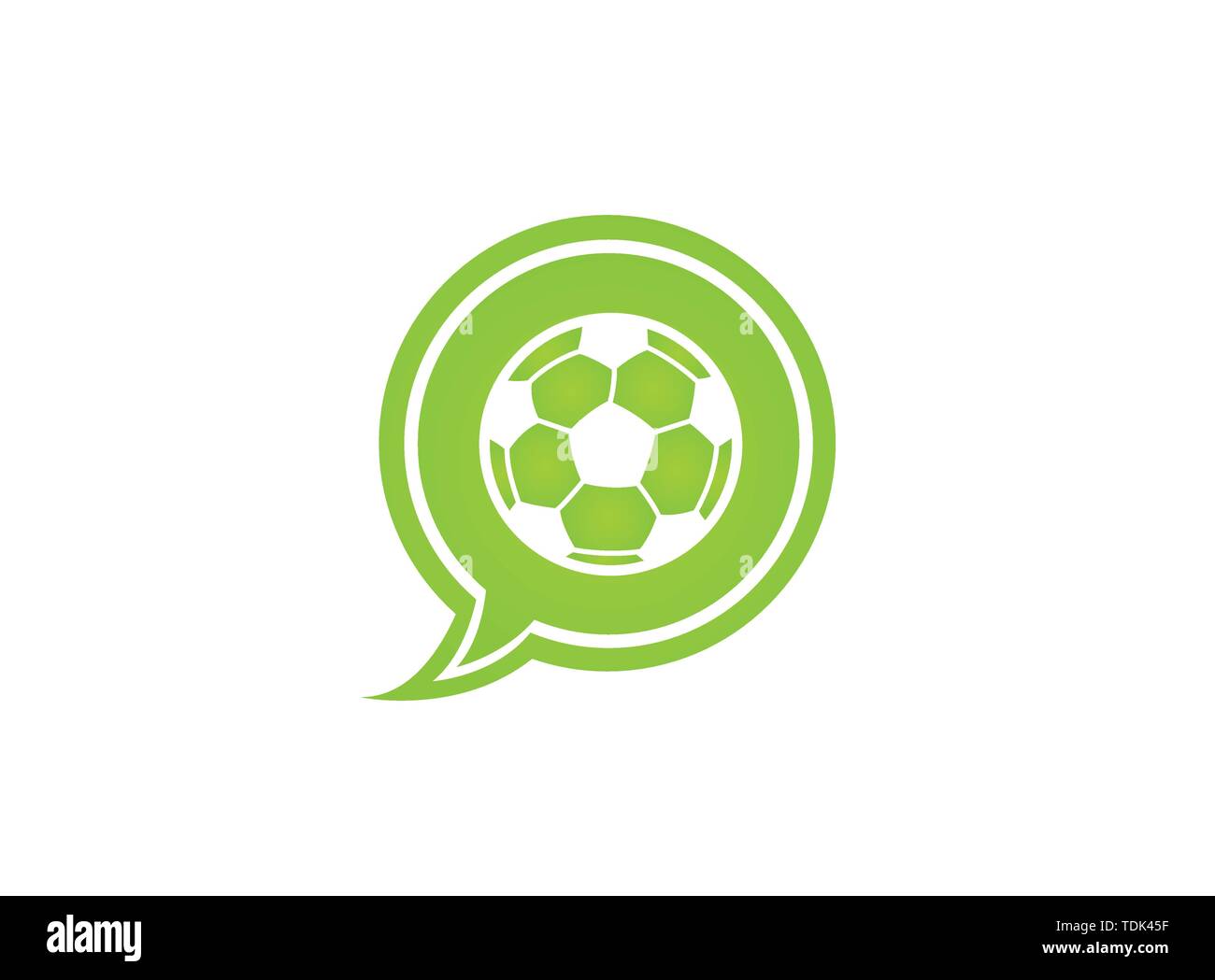 Football for logo design illustration in a chat icon Stock Vector Image ...