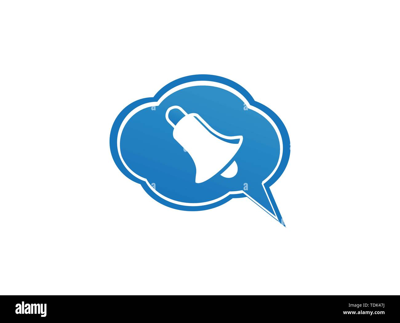 Bell ring for logo design illustration in chat icon Stock Vector Image ...