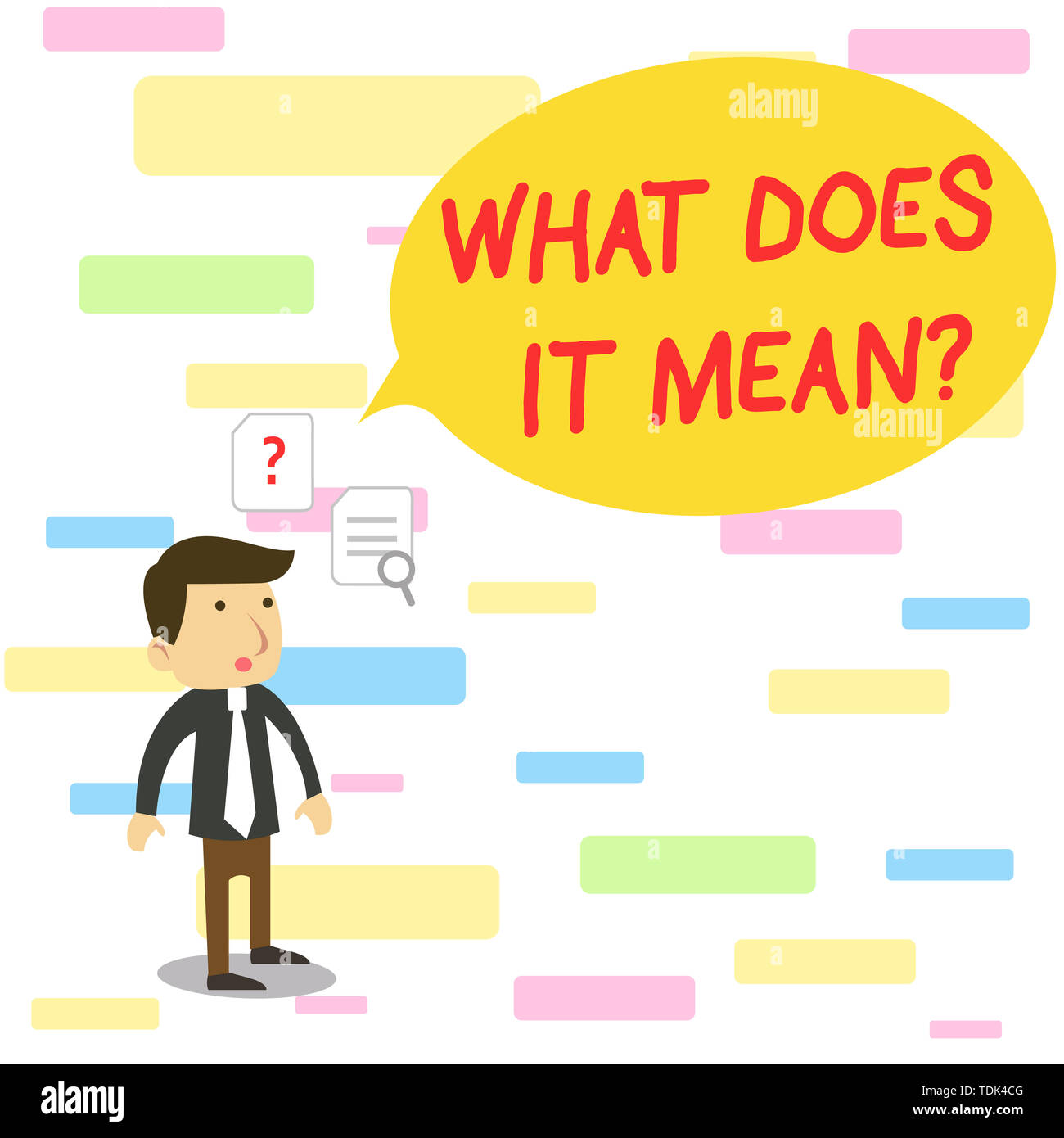 Text sign showing What Does It Mean question. Business photo text ...