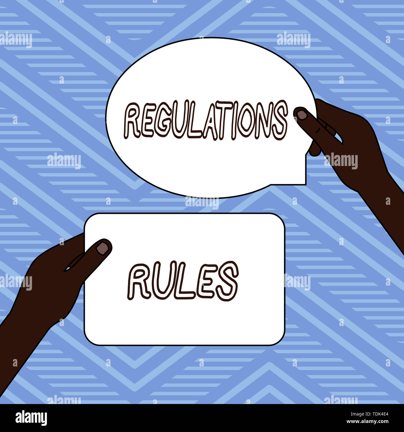 Handwriting text writing Regulations Rules. Conceptual photo Standard ...