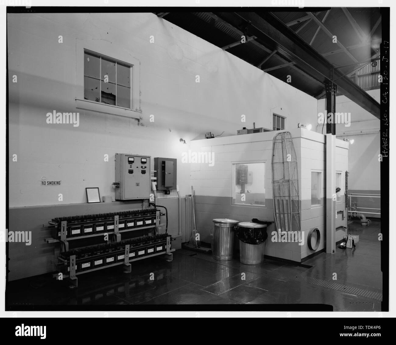 OPERATOR'S OFFICE AND BATTERY BANK. VIEW TO WEST. - Santa Ana River ...