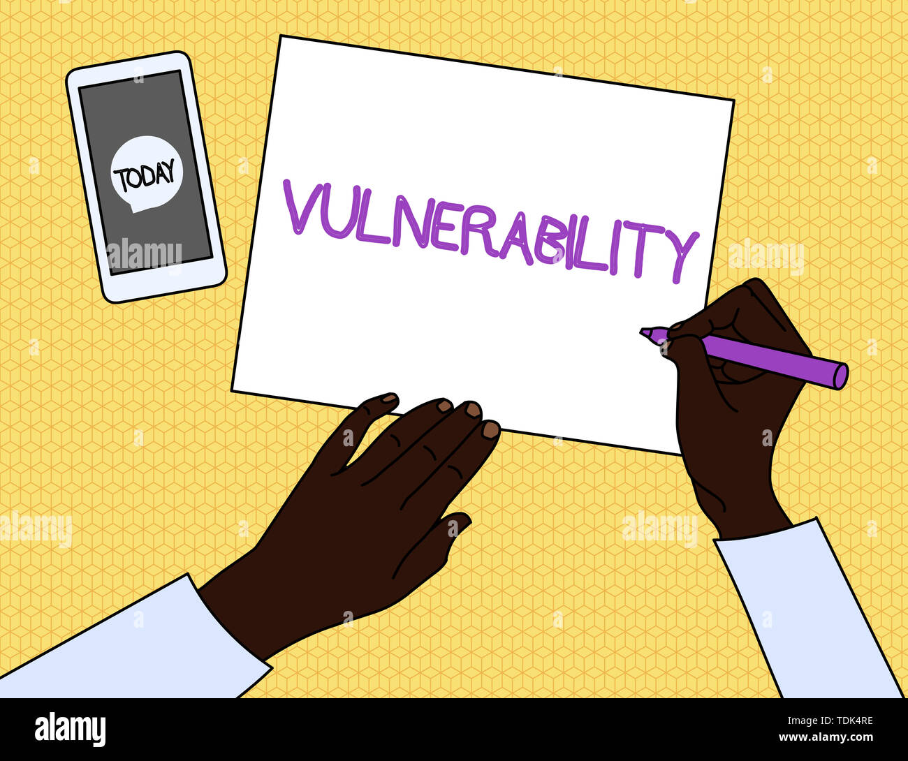 Handwriting Text Vulnerability Conceptual Photo State Of Being Exposed To The Possibility Of