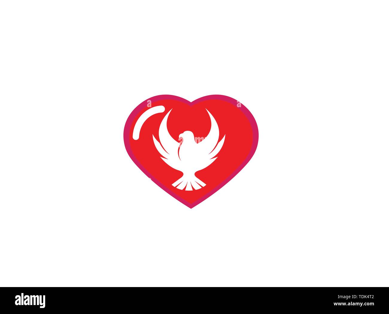 Falcon or eagle open wings flying logo design illustration, hawk in a ...