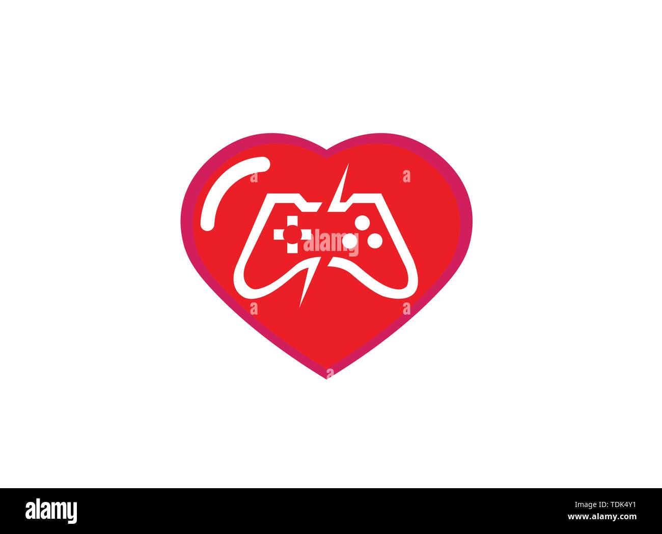 Gaming and love Stock Vector Images - Alamy