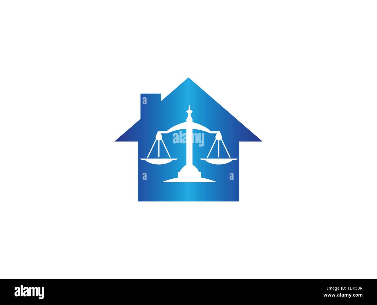 Balance symbol scales logo design illustration, law symbol in a home ... Balance symbol scales logo design illustration, law symbol in a home ...